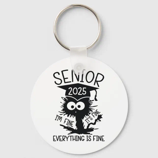 Senior 2025 High School College Graduation Year Cl Keychain | Zazzle