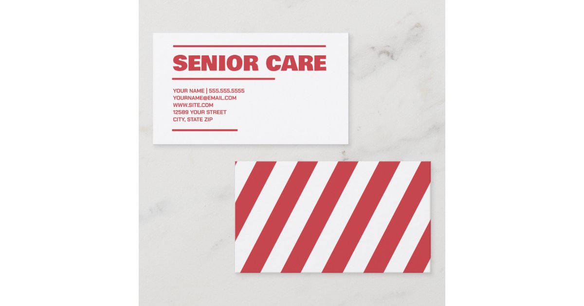 Senior Care Business Card | Zazzle
