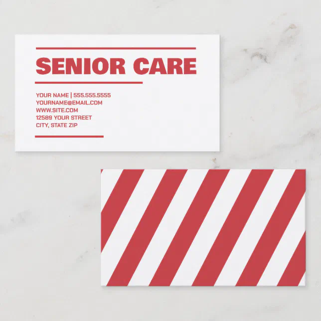 Senior Care Business Card | Zazzle