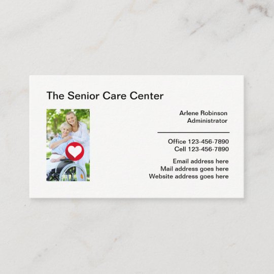 Senior Care Facility Modern Business Card | Zazzle.com