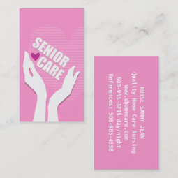 Senior Care Nursing Home Business Card | Zazzle
