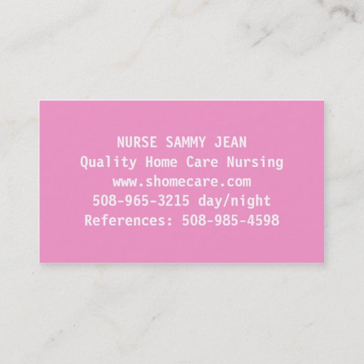 Senior Care Nursing Home Business Card | Zazzle