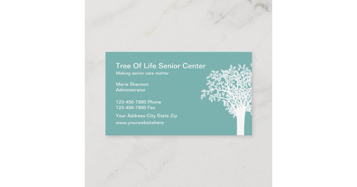 Senior Care Services Business Card | Zazzle