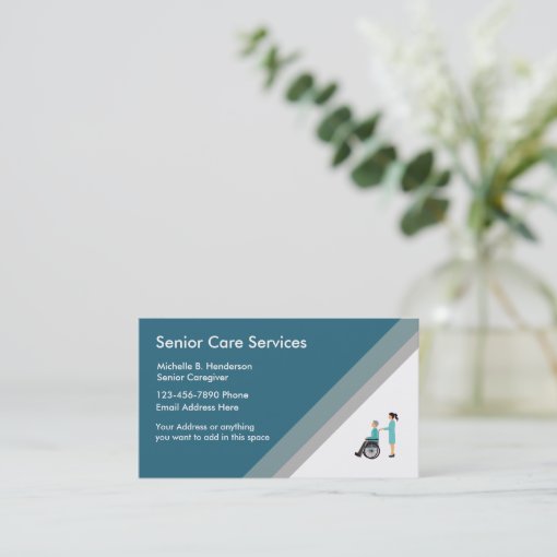 Senior Caregiver Business Card Template | Zazzle