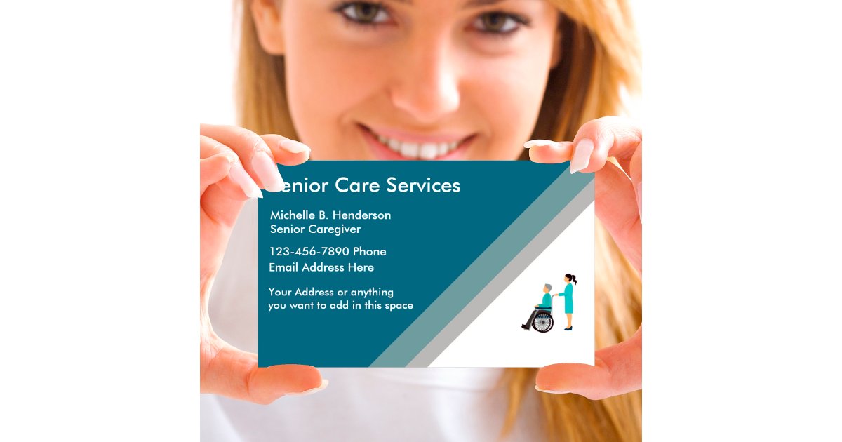 Senior Caregiver Business Card Template | Zazzle