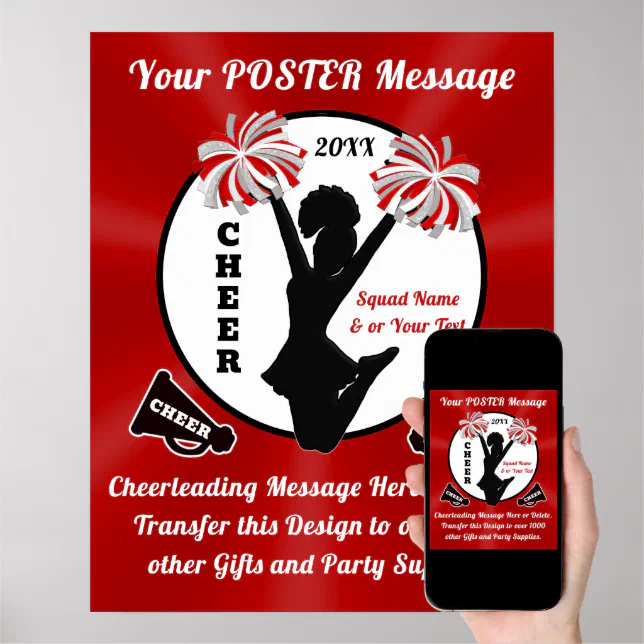 Senior Cheer Posters, Cheer Team Posters | Zazzle