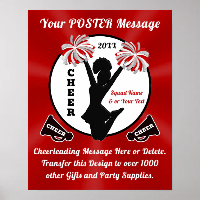 Senior Cheer Posters, Cheer Team Posters | Zazzle