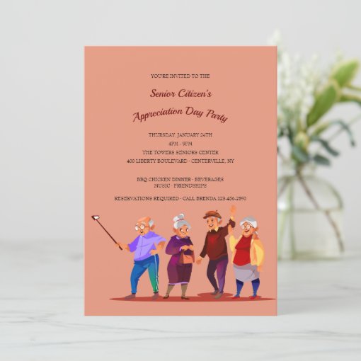 Senior Citizen Day Invitation | Zazzle