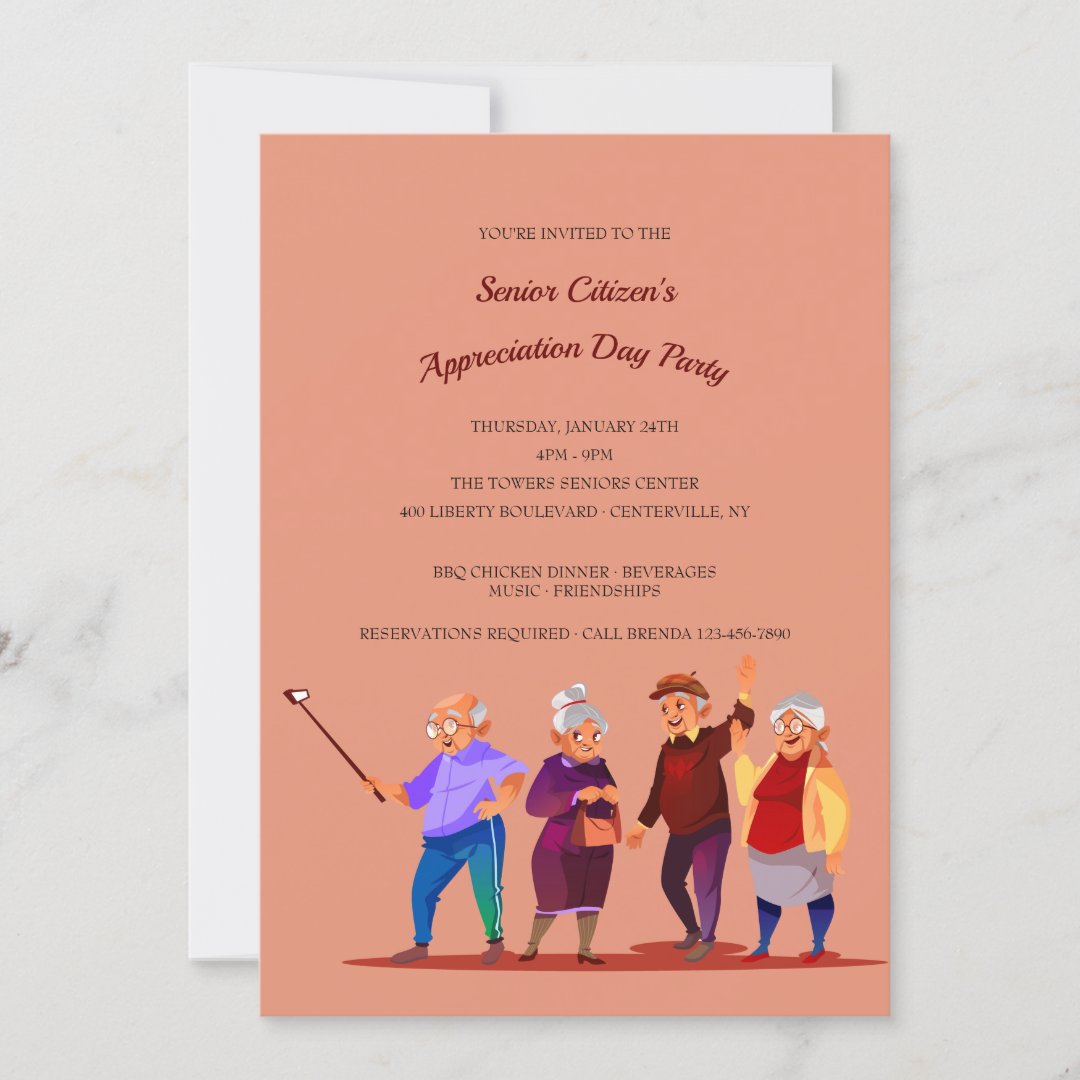 Senior Citizen Day Invitation | Zazzle