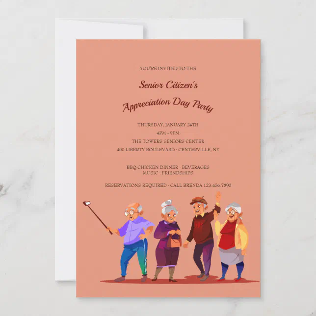 Senior Citizen Day Invitation | Zazzle