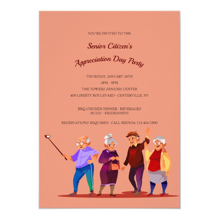 Senior Citizen Day Invitation | Zazzle.com