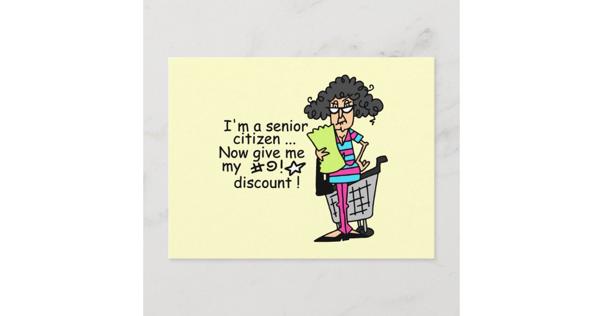 Senior Citizen Discount Postcard | Zazzle