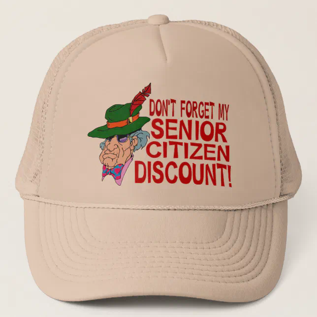 Senior Citizen Discount Trucker Hat | Zazzle