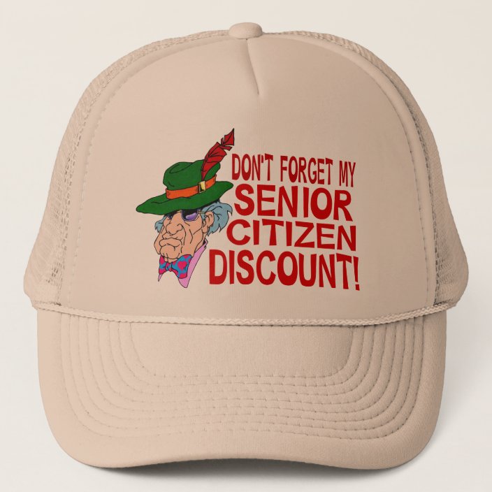 Senior Citizen Discount Trucker Hat | Zazzle.com