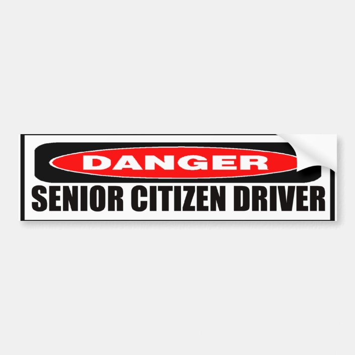 Senior Citizen Driver Bumper Sticker | Zazzle.com