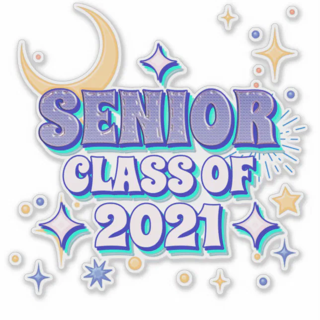 Senior Class 2021 Graduation Graduate Sticker | Zazzle