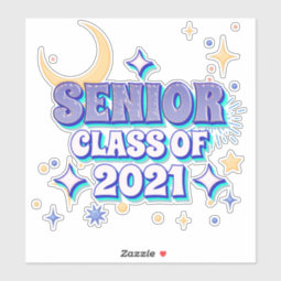 Senior Class 2021 Graduation Graduate Sticker | Zazzle