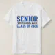 Senior Class of 2020 Blue Custom School Graduation T-Shirt | Zazzle