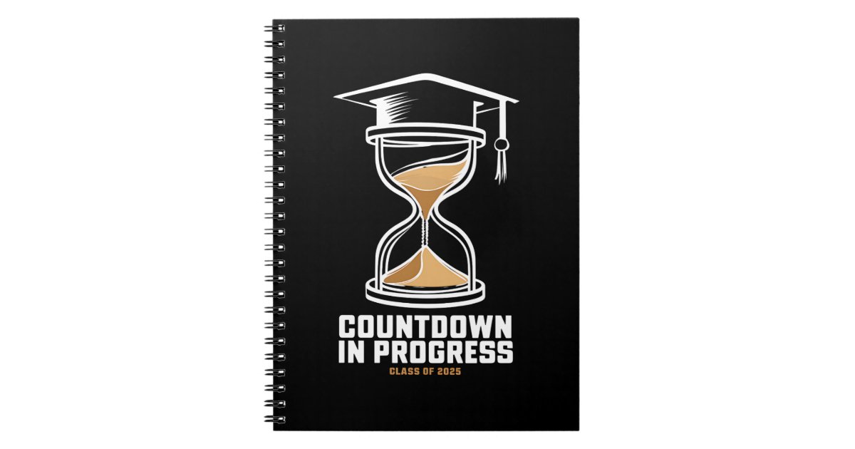 Senior Class Of 2025 Countdown to Graduation Gift Notebook | Zazzle