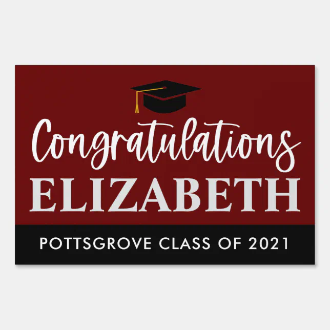 Senior Class Yard Sign, Congratulations Yard sign | Zazzle