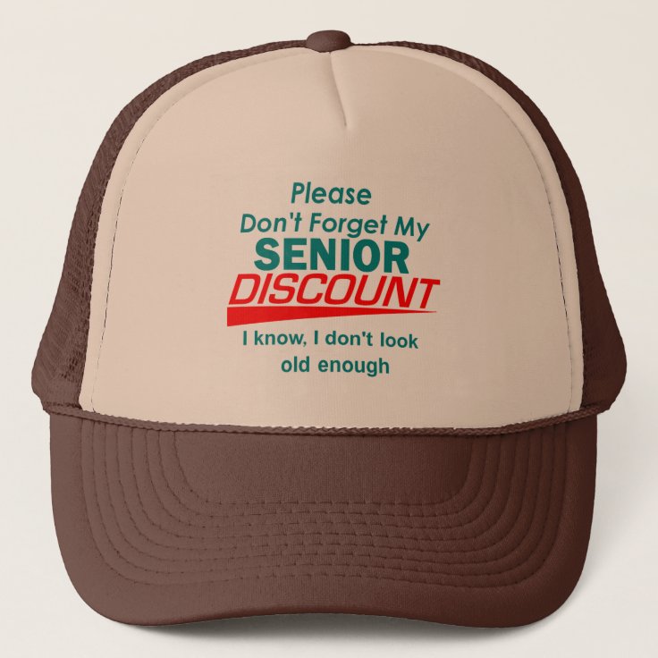SENIOR DISCOUNT Hat | Zazzle