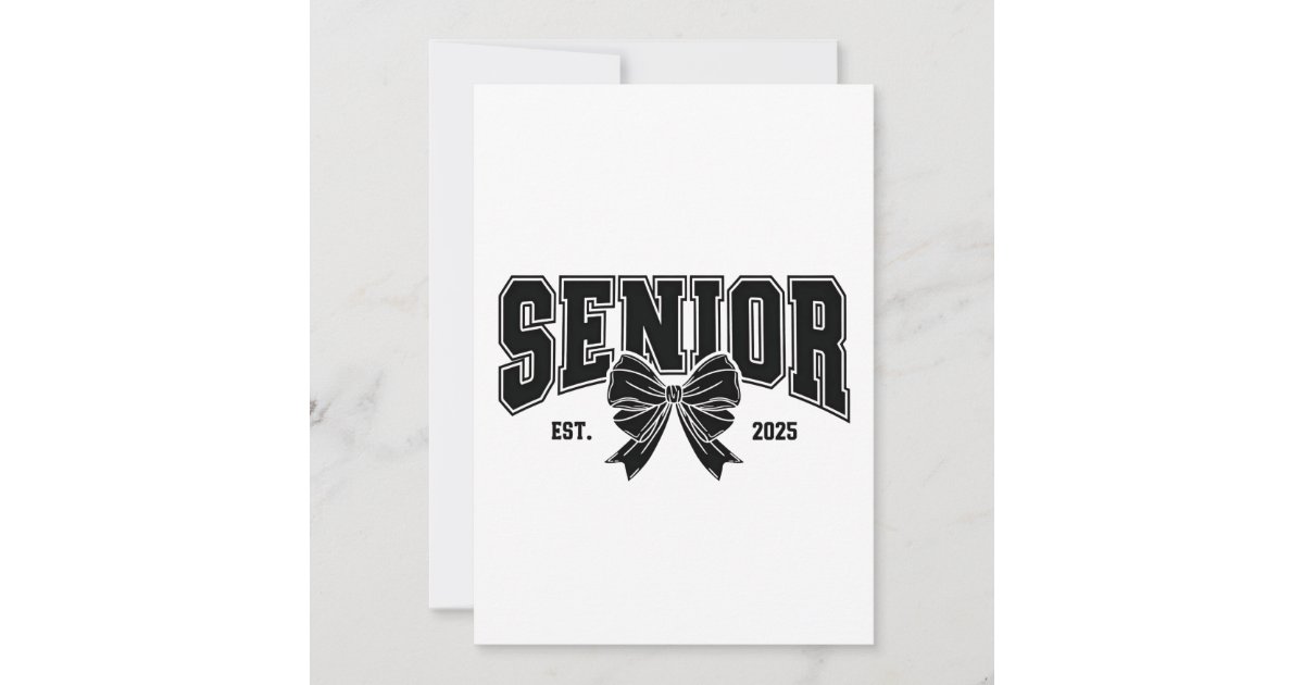 Senior Est 2025 Graduation Student Vintage Invitation | Zazzle