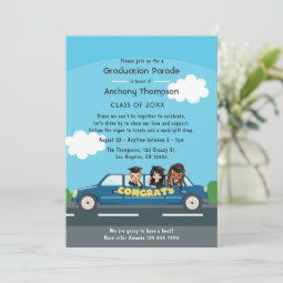 Senior Girl Drive By Graduation Party Photo Invitation | Zazzle