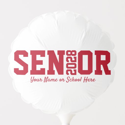 Senior Graduation Block Letter Any Year Class of Balloon | Zazzle