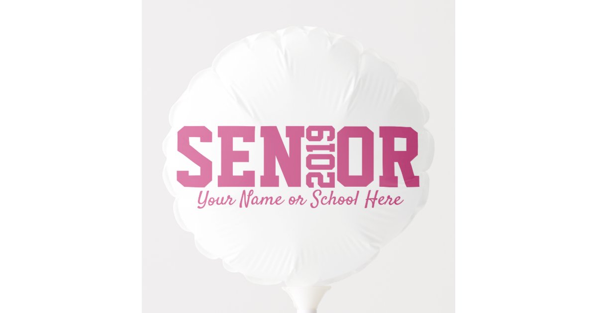 Senior Graduation Block Letter Class of 2019 Photo Balloon | Zazzle