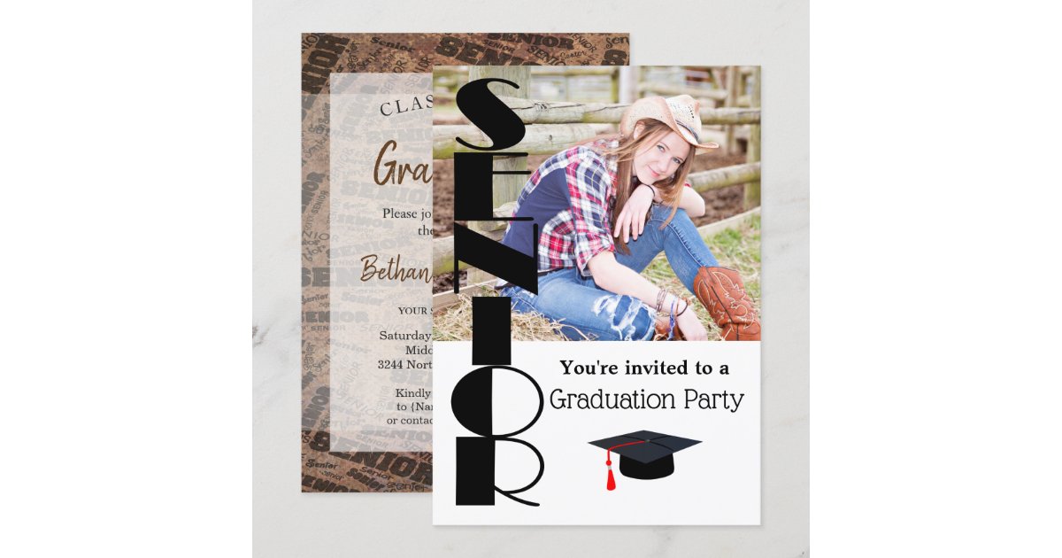 Senior Graduation Party Invitation | Zazzle