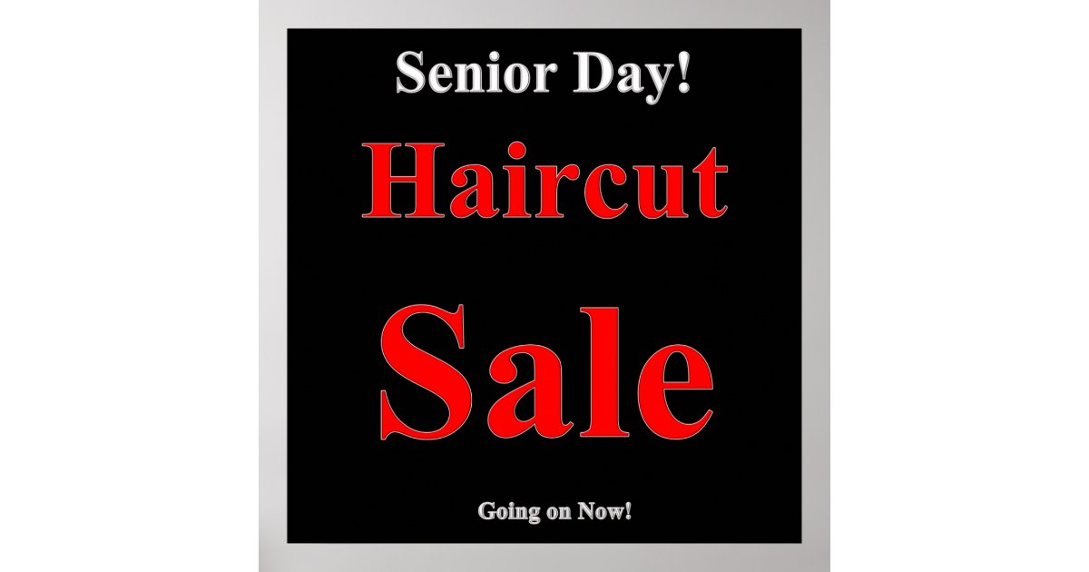 Senior Haircut Sale Poster Matte | Zazzle