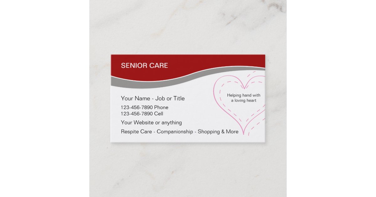 Senior Home Care Business Cards | Zazzle.com