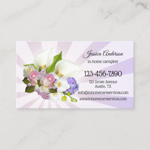 Senior Home Care Caregiver Business Card | Zazzle