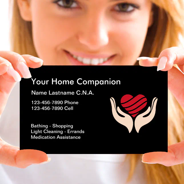 Senior Home Companion Business Card | Zazzle