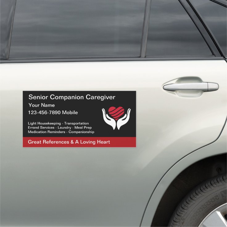 Senior Home Health Caregiver Car Magnet | Zazzle
