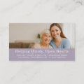 Senior Home Help Caregiver QR Code Support Business Card | Zazzle