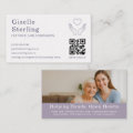 Senior Home Help Caregiver QR Code Support Business Card | Zazzle