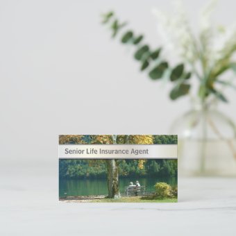 Senior Life Insurance Agent Business Card | Zazzle