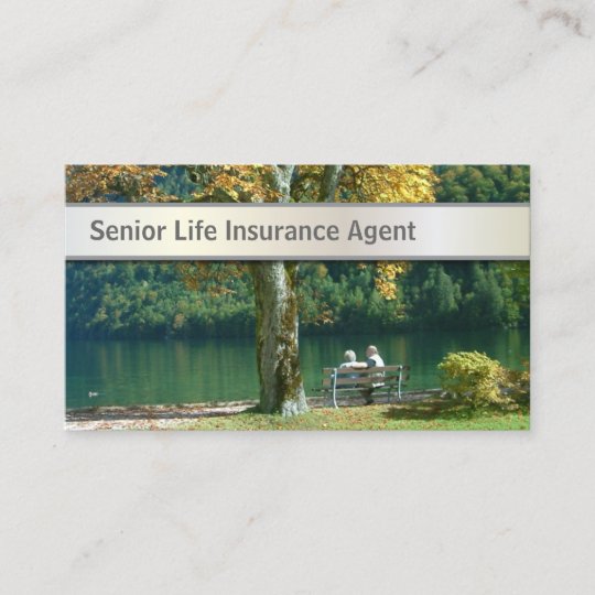 Senior Life Insurance Agent Business Card | Zazzle.com
