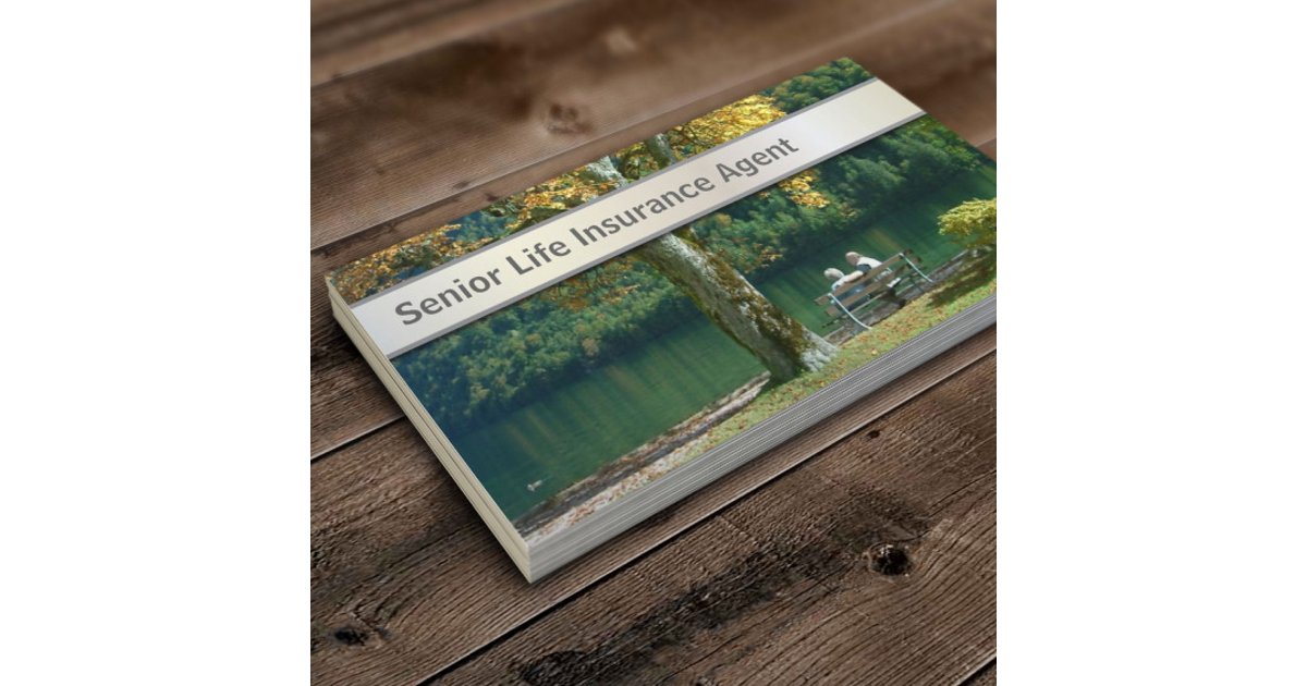 Senior Life Insurance Agent Business Card | Zazzle