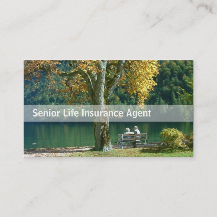 Senior Life Insurance business card | Zazzle.com
