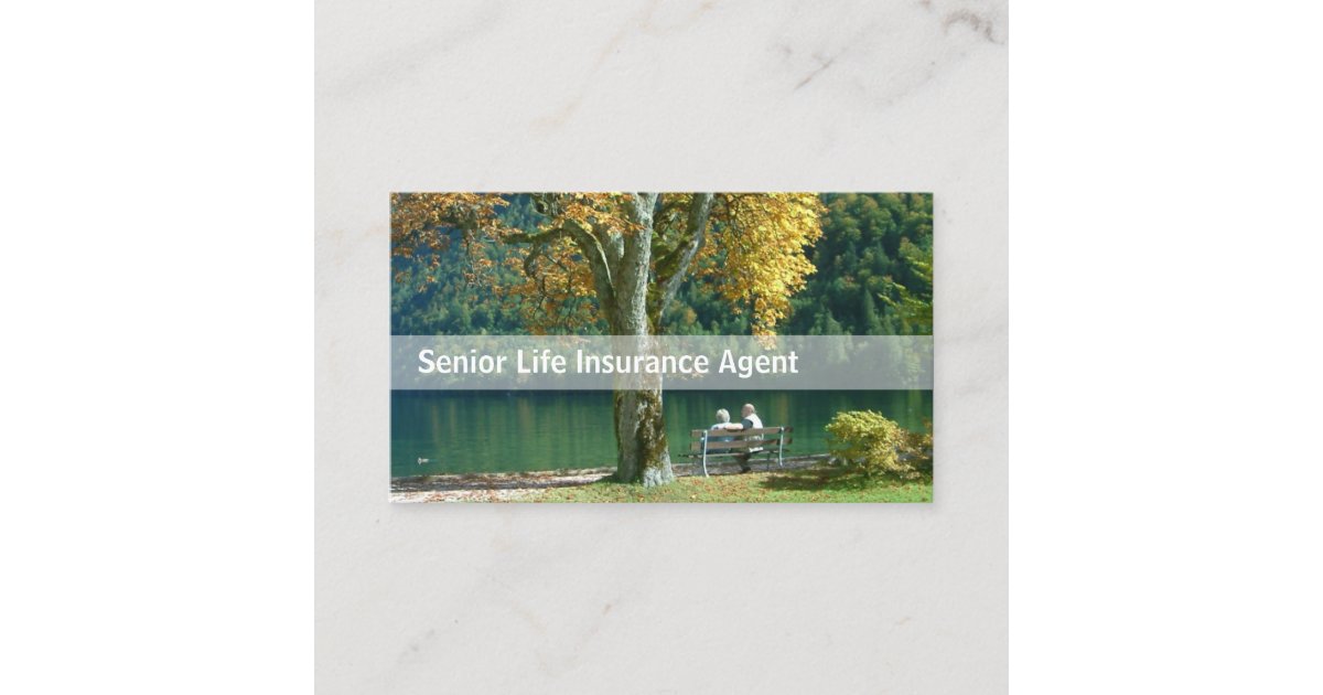 Senior Life Insurance business card | Zazzle