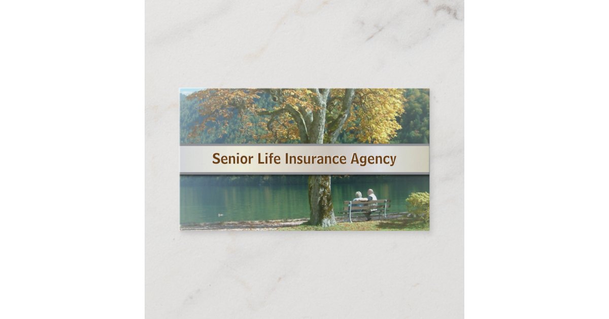 Senior Life Insurance business card v2 | Zazzle.com