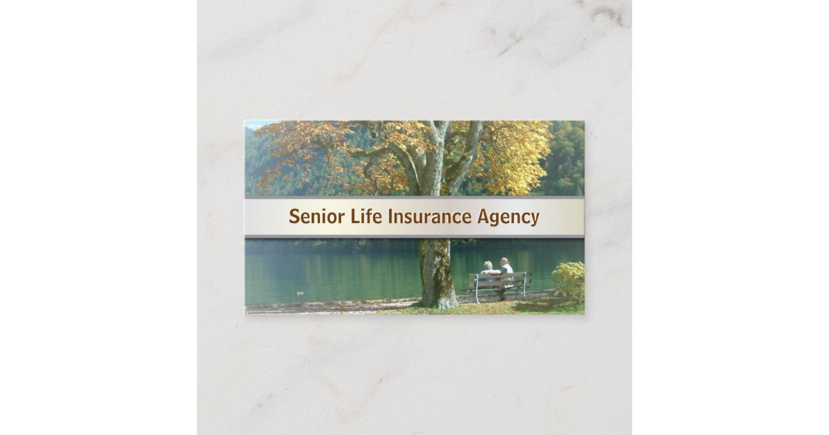 Senior Life Insurance business card v2 | Zazzle