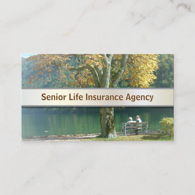 Senior Life Insurance business card v2 | Zazzle