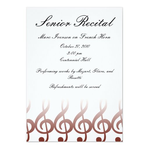 Vocal Recital Invitations