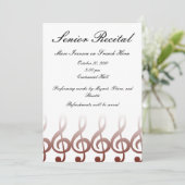 Senior Music Recital Invitation | Zazzle