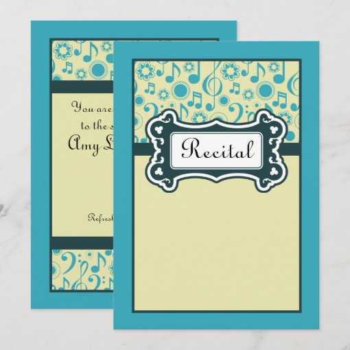 Senior Music Recital Invitation | Zazzle