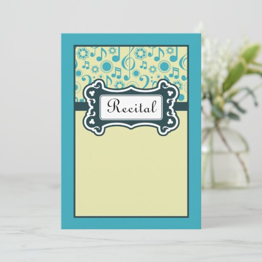 Senior Music Recital Invitation | Zazzle
