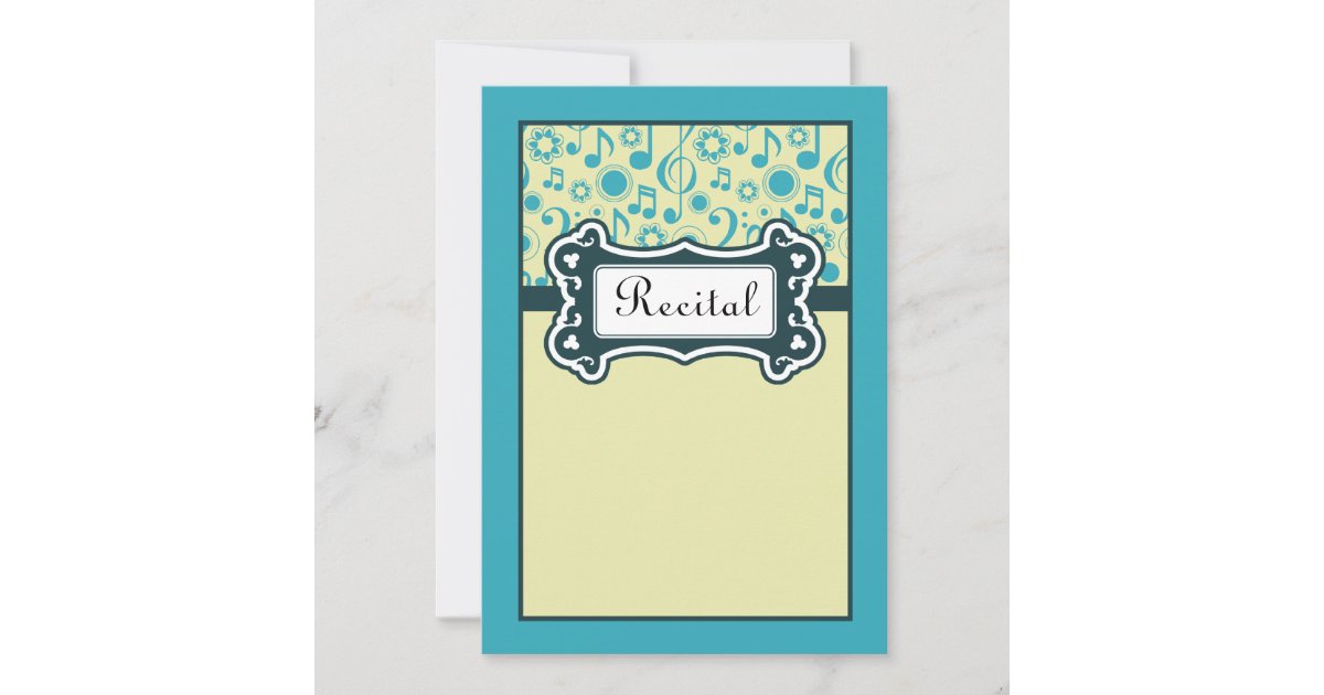 Senior Music Recital Invitation | Zazzle